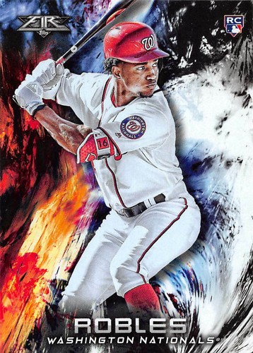 2018 Topps Fire #25 Victor Robles RC Rookie Card Washington Nationals 🔥 ...