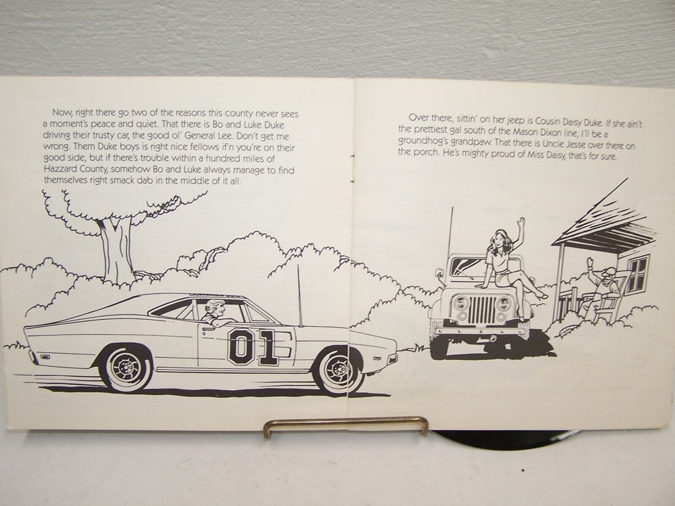 1983 "THE DUKES OF HAZZARD" RECORD & BOOK KID STUFF SEE HEAR & READ KSR ...