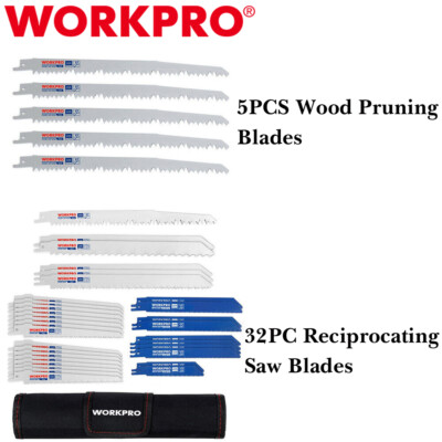 WORKPRO 32PC Reciprocating Saw Blade/5PC 9" Wood Pruning Reciprocating Saw Blade | eBay