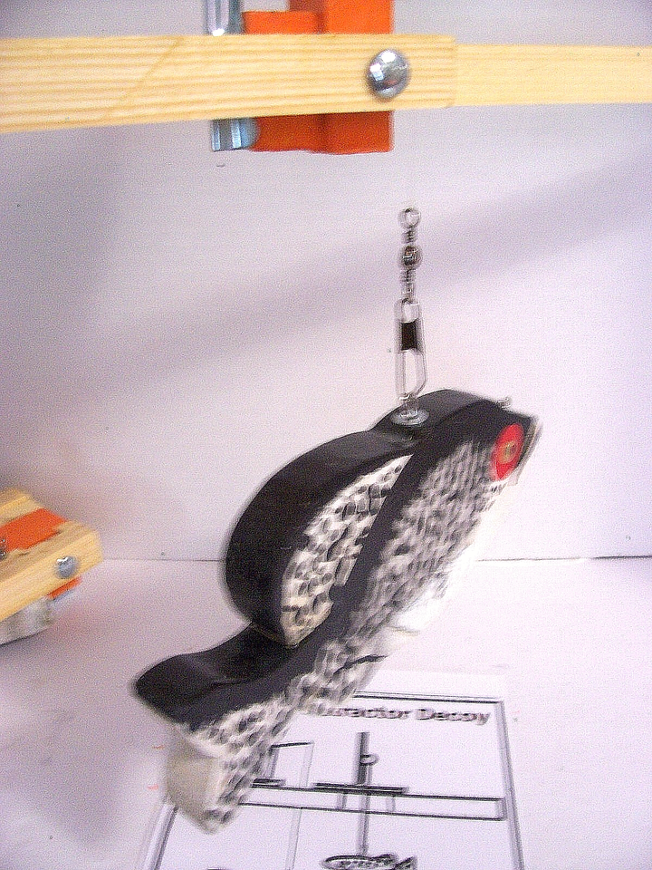 Ice Fishing 8" Black Crappie Attractor Decoy System -Handcrafted in Wi ...