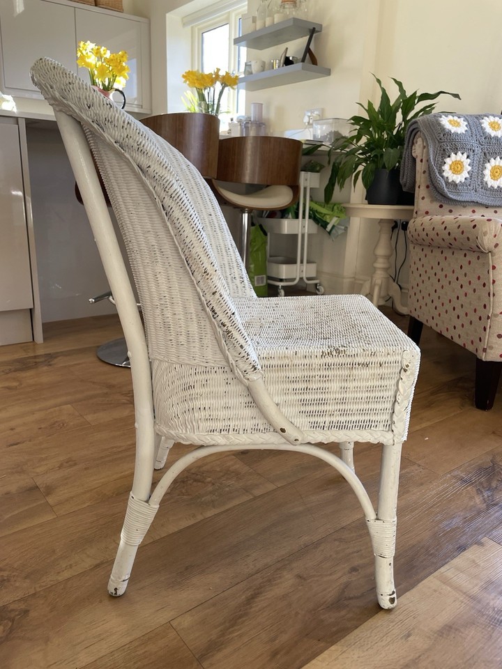 Lloyd Loom Chair, White Vintage | eBay UK