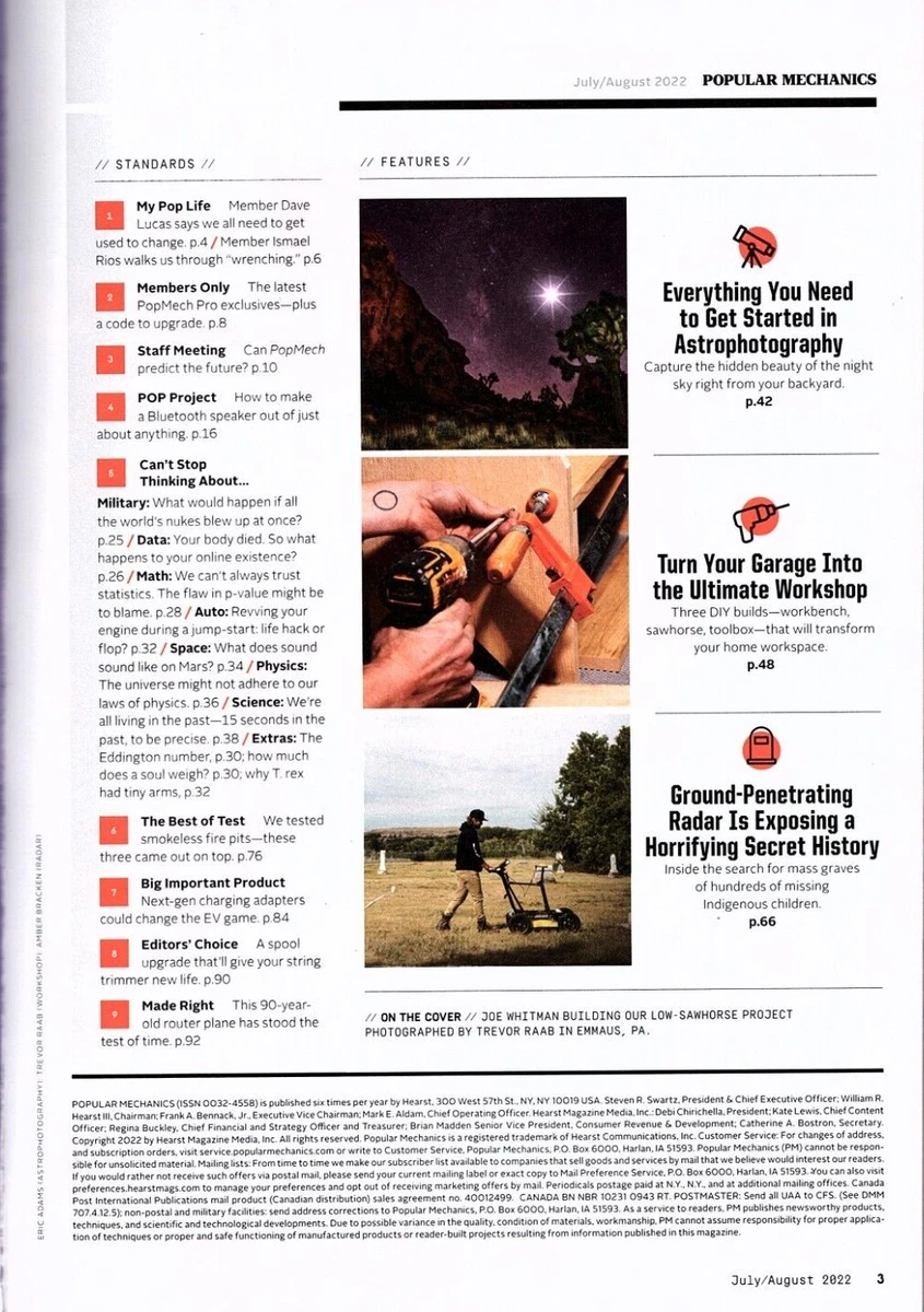 Popular Mechanics Magazine 2022