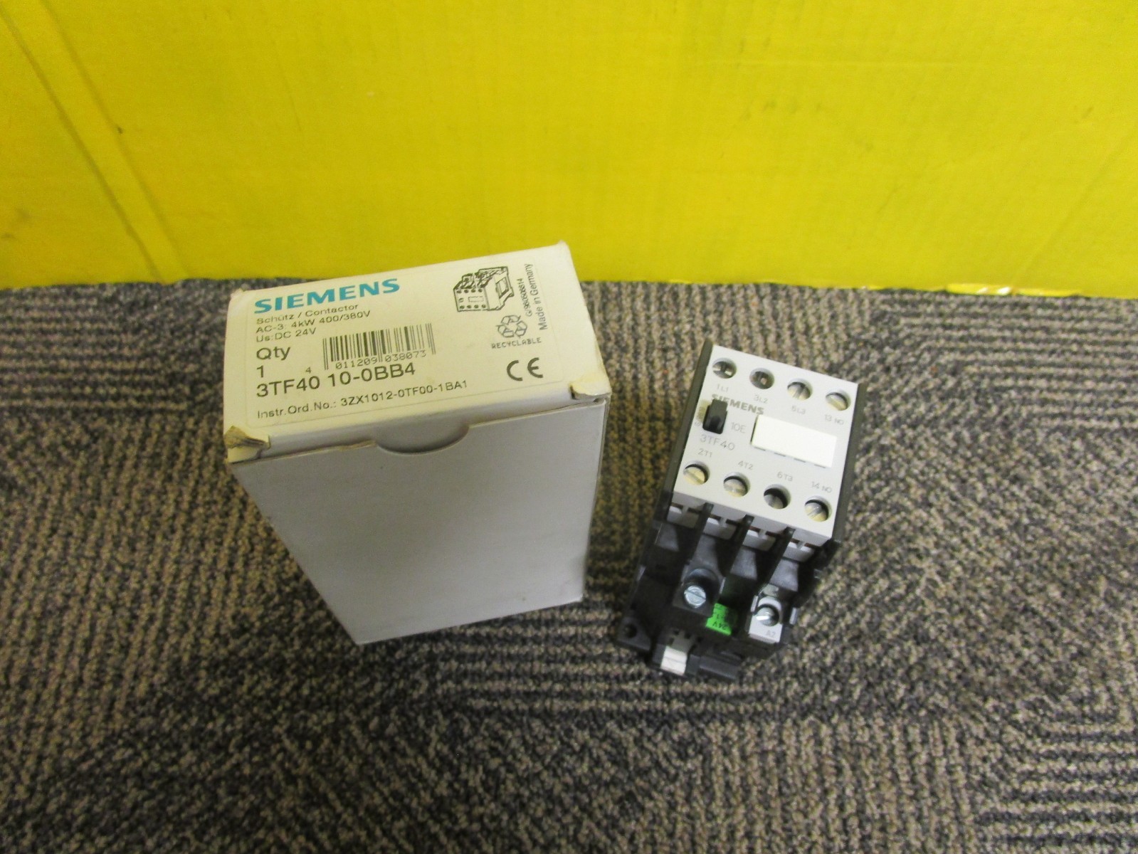 NEW SIEMENS CONTACTOR 3TF40 10-0BB4 24V COIL 20A AMP 600Vac 3TF40100BB4 ...