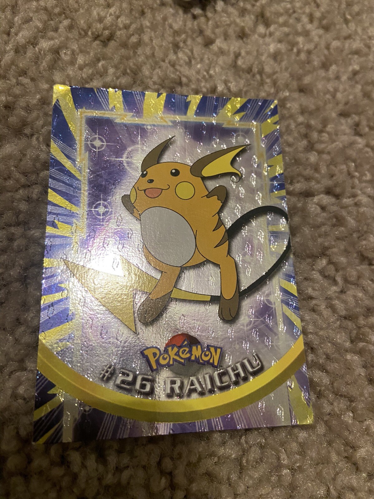 Raichu #26 Topps Holo Pokemon Card Played Condition Black label MAKE ...
