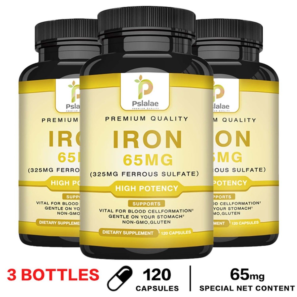Iron (Ferrous Sulfate) 65mg - Anti-fatigue,Relieve Anemia,Support ...