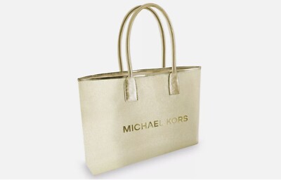 Michael Kors Gold Tote Bag Purse Perfume Fragrance New sealed w/dust ...