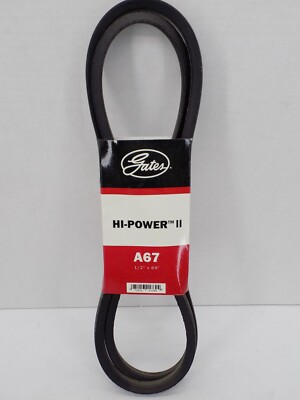 NEW Gates Hi-Power II A67 Industrial V Belt 1/2" x 69" | eBay