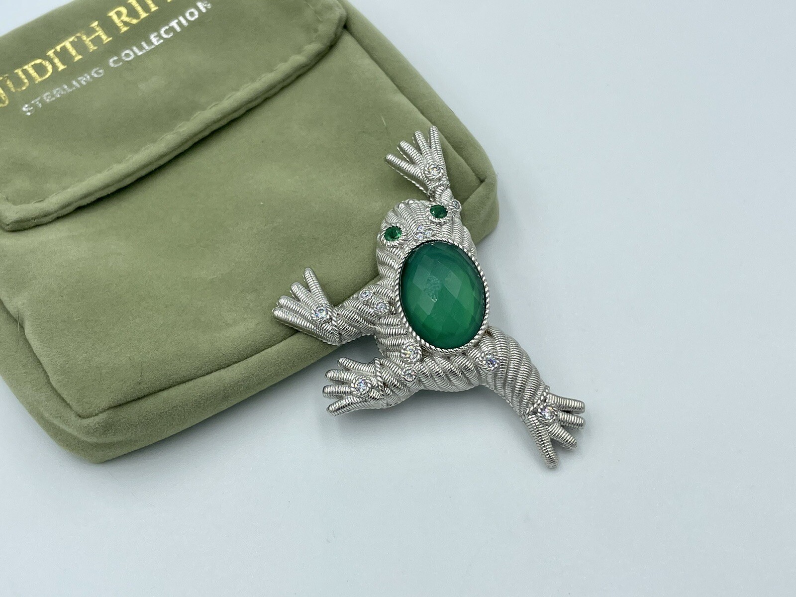 Rare Judith Ripka Sterling Silver Green Goddess Doubl… - Gem