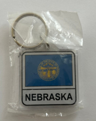 Nebraska State Flag Key Chain 2 Sided Key Ring | eBay