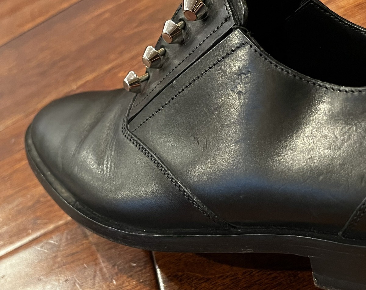 Balenciaga 357843 Black Oxford Women's Sz 39 US 9 Silver Balenciaga 357843 Black Oxford Women's Sz 39 US 9 Silver