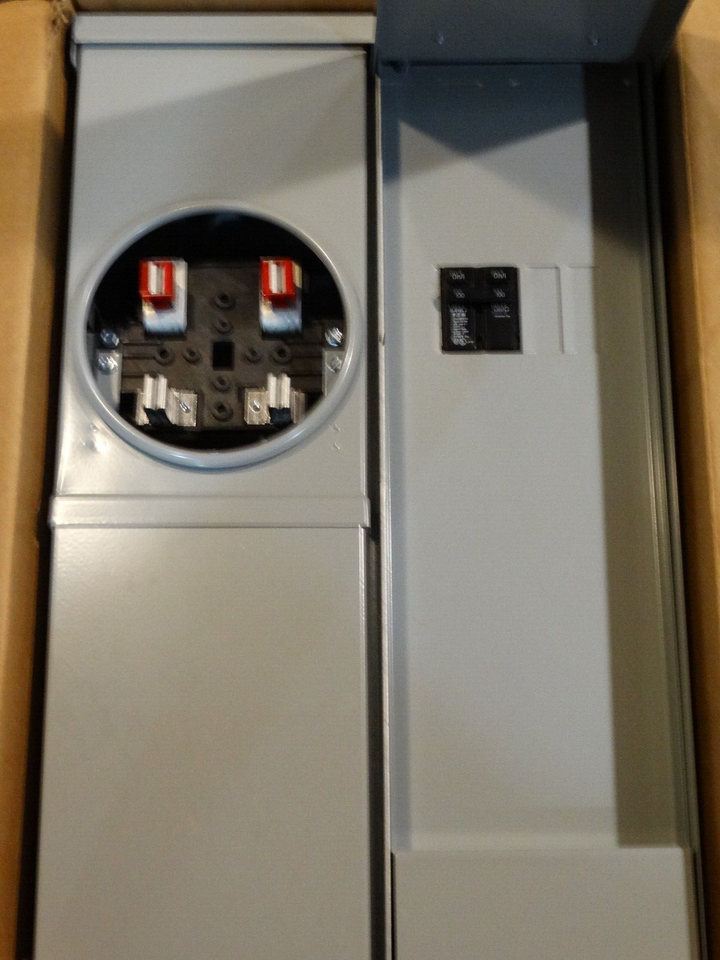 Eaton MBE24L125BTS 125A Outdoor Meter With 100A Main Breaker 2 Spaces 4 ...