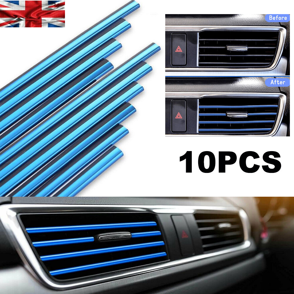10x Car Auto Accessories Air Conditioner Air Outlet Decoration Strip ...