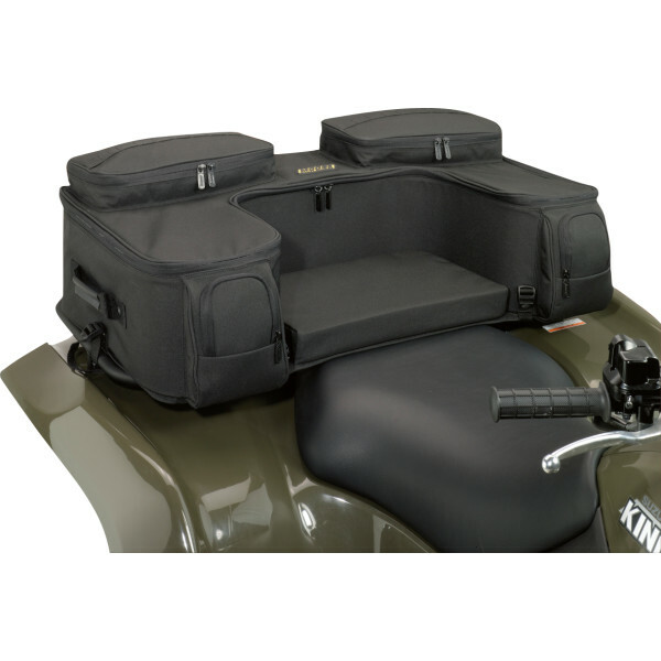Universal ATV Rear Rack Seat Soft Storage Cargo Bag Moose Ozark Black ...
