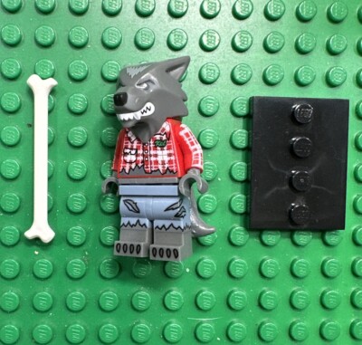 Lego Wolf Guy Minifigure Series 14 Complete W Base 71010 CMF Rare HTF ...