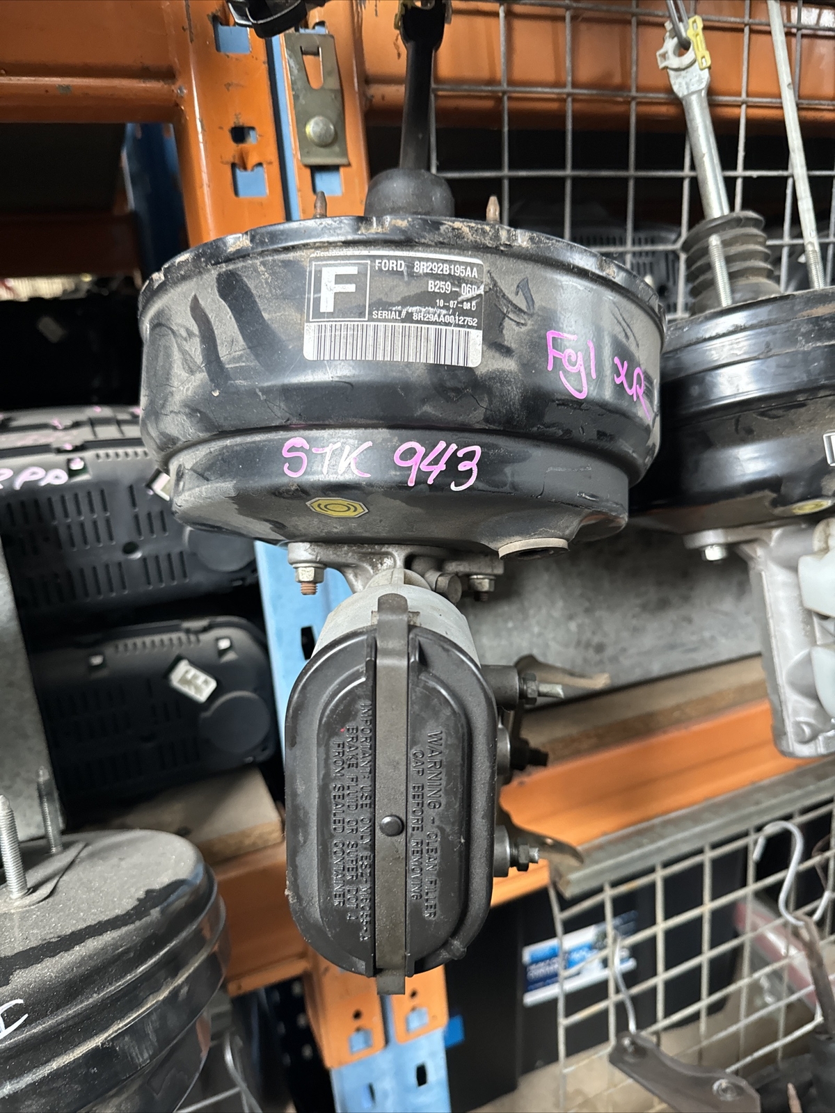 FORD FG FALCON SERIES 2 G6E XR6 TURBO BRAKE BOOSTER & MASTER CYLINDER ...