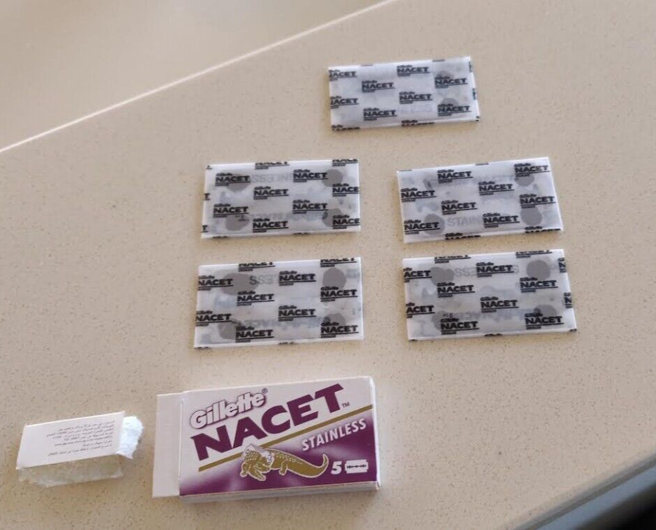 100 Edge×2 Razor Blades ORIGINAL NACET By Gillette Stainless Russia Men ...