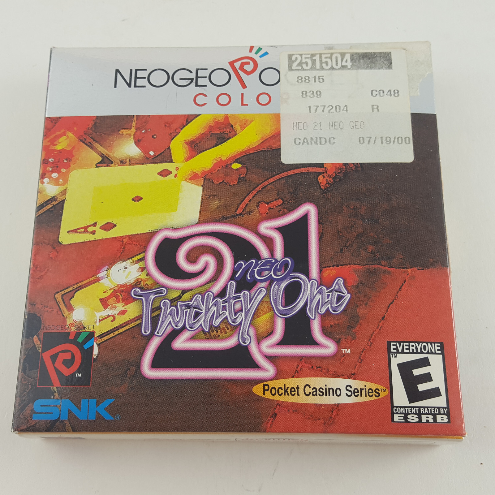 RARE Neo Geo Pocket Neo 21 - Game - USA Version - with Box - Manual ...