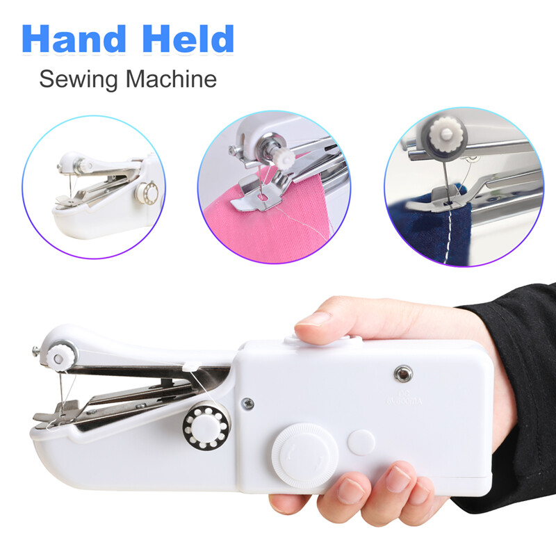 Smart Mini Electric Tailor Stitch Hand-held Sewing Machine w/ 126Pcs ...