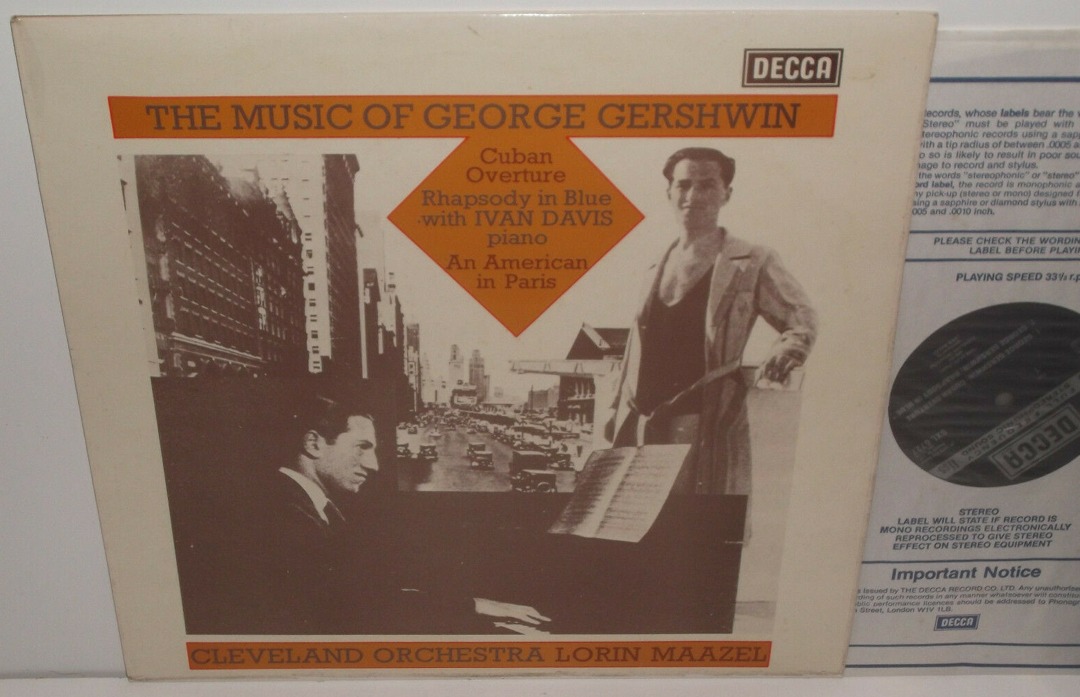 SXL 6727 The Music Of George Gershwin Ivan Davis Cleveland Orch Lorin ...