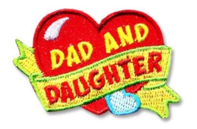 Girl DAD & DAUGHTER trip Event Day Fun Patches Badges SCOUT GUIDE ...