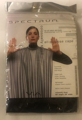 Via spectrum vinyl shampoo cape SLATE salon barber all purpose ...