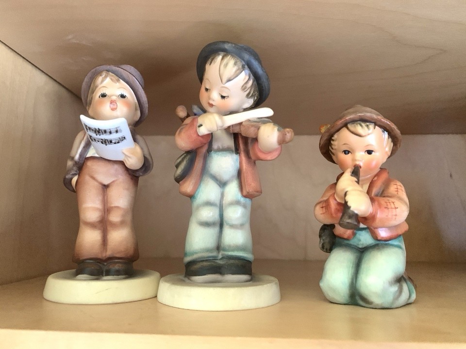 THREE Musical Goebel Hummel Figurines W Germany Collectible 5" Violin ...