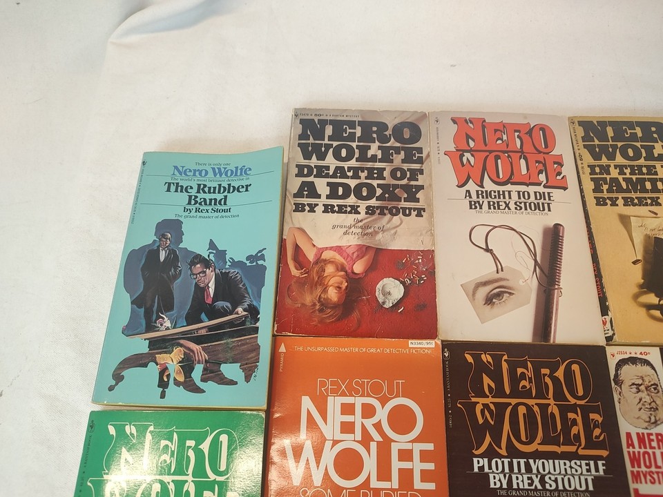 Lot of 17 Nero Wolfe Mystery Books by Rex Stout Vintage 60's Paperback ...