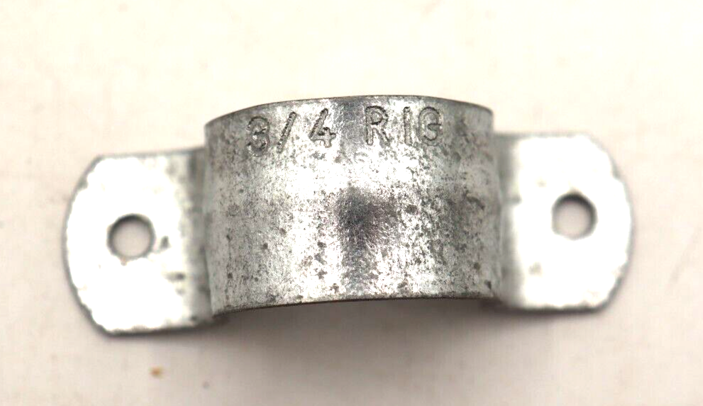 3/4 Inch Rigid 2-Hole Conduit Strap, New, Package of 11, Steel/Zinc | eBay