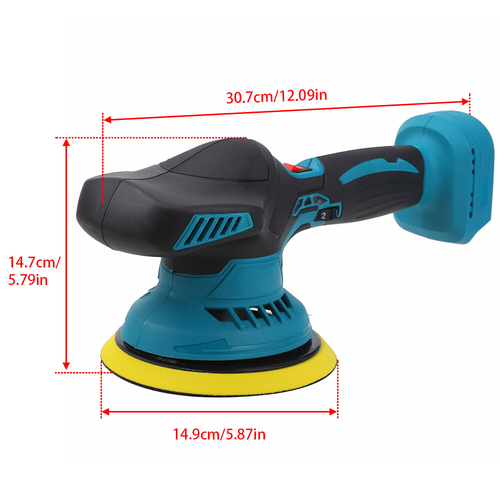 6 INCH 6-Speed Cordless Rotary Polisher Buffer Sander Polishing For ...