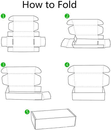 7x5x1'' Small Shipping Boxes 50 Pack Black Corrugated Cardboard Mailer ...