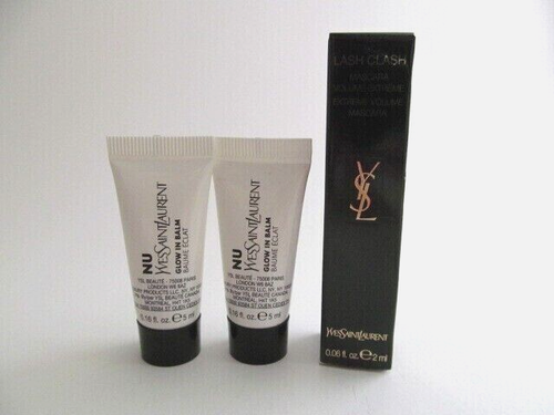 New YSL Lash Clash Mascara Volume Extreme & NU Glow in Balm Travel ...