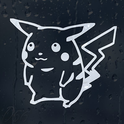 Funny Pikachu Pokemon Car Decal Vinyl Sticker For Bumper Window Panel ...