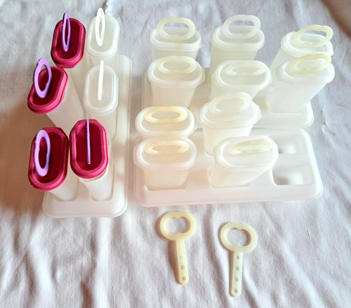Vintage LOT Tupperware Popsicle Ice Freezer Pop Makers #481, #343, #344 ...