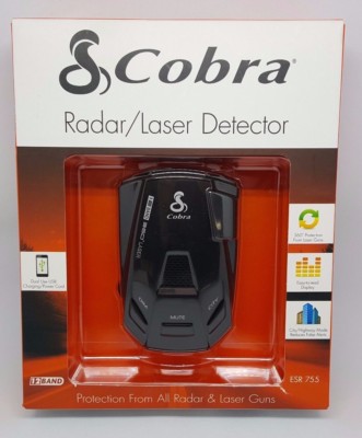 Cobra ESR 755 Radar Detector Tone Alert with 360 Degree Laser Eye ...