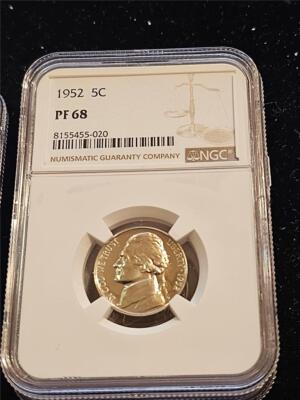 1952 NGC PF 68 JEFFERSON NICKEL FRESH HOARD (BT625) | eBay