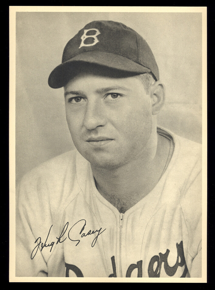 Hugh Casey 1948 Brooklyn Dodgers Team Issue Picture Pack Photo - RARE ...
