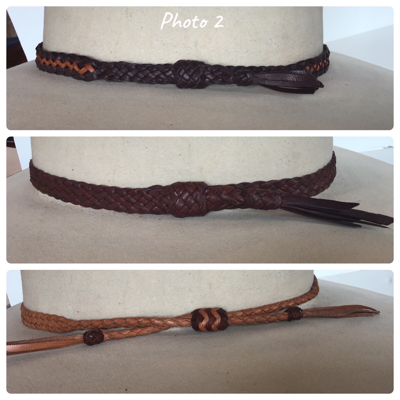 Western cowboy braided leather hatband hat band, choose from many ...