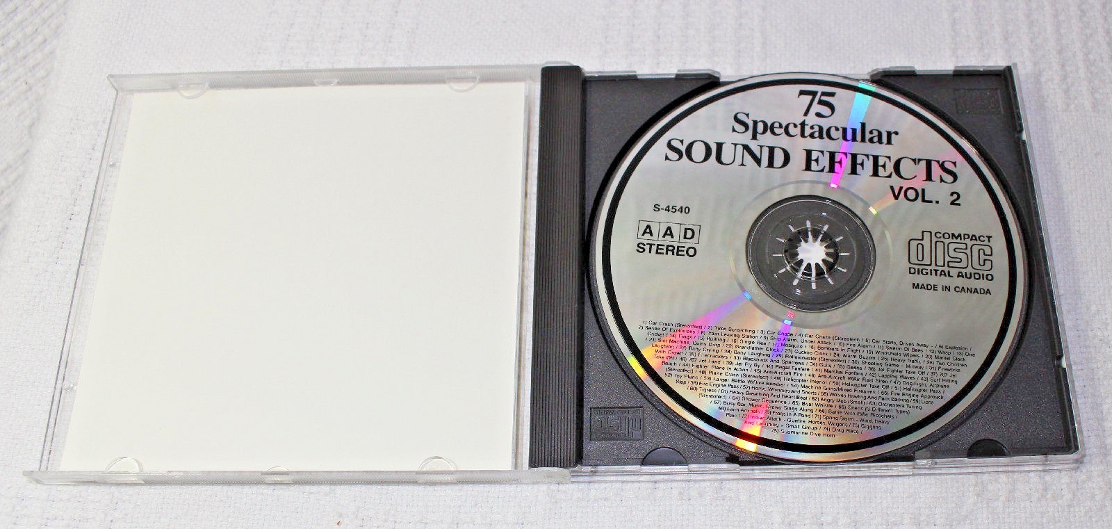 75 Spectacular Sound Effects Volume 2 CD Digital Mastering S-4540 Made ...