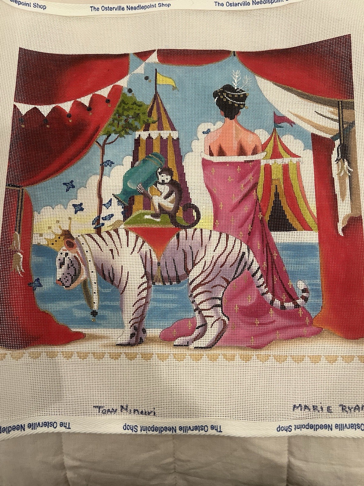 Color Of Praise Red Curtain last And White Tiger | eBay