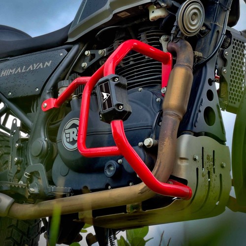 Crash Guard With Slider (Red) Fit For Royal Enfield HIMALAYAN 411 | eBay UK