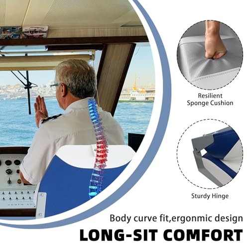 Boat Seats 2 Pack, Low Back Folding Bass tracker Boat Seat 2 Pack-White ...