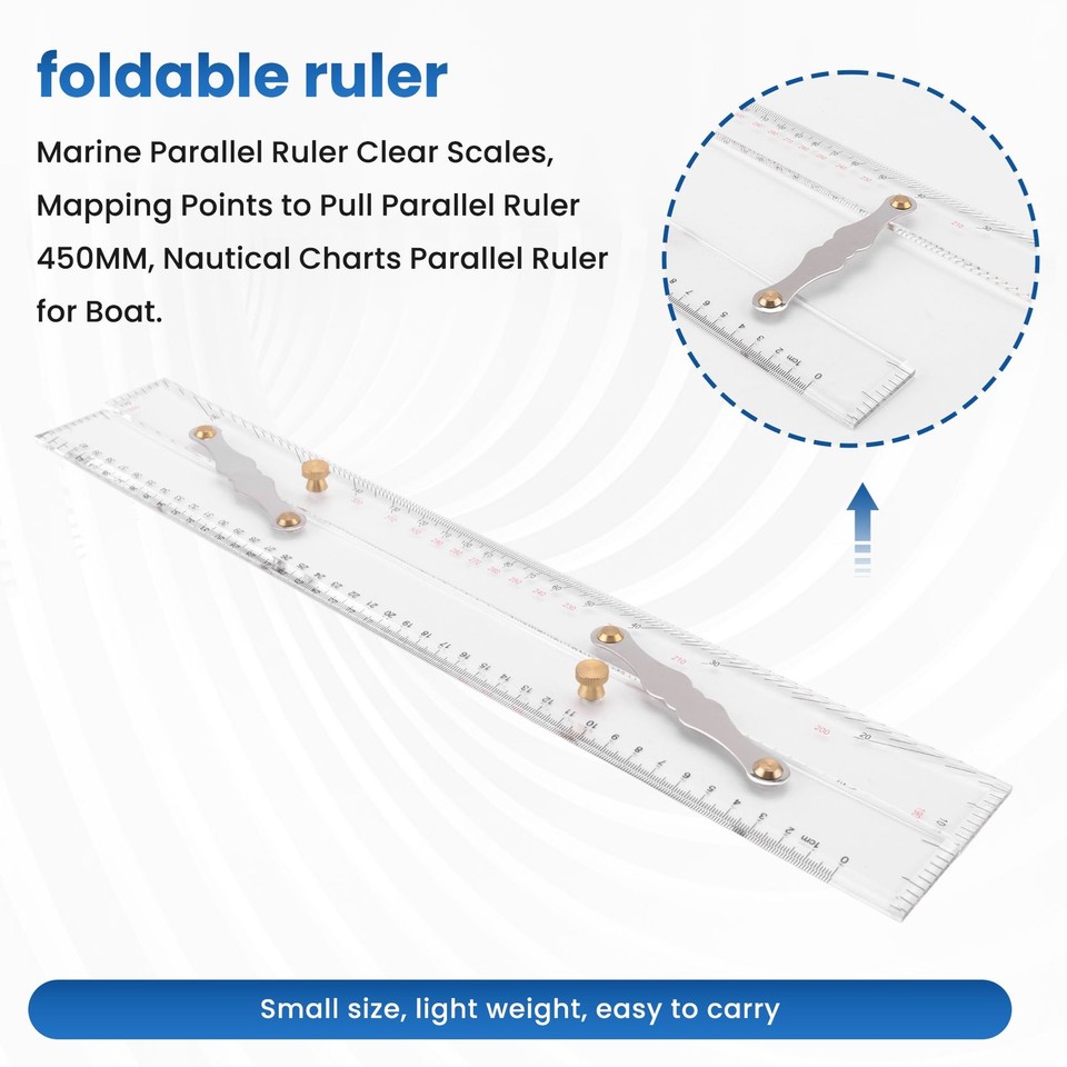 Marine Parallel Ruler Clear Scales, Mapping Points to Pull Parallel ...