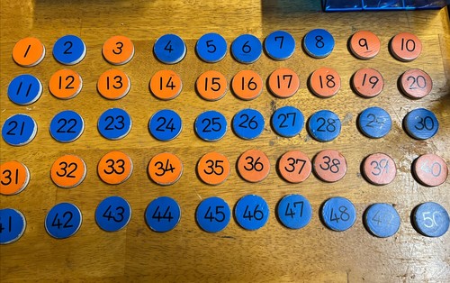 Number Board Discs 1-50 Magnetic | eBay