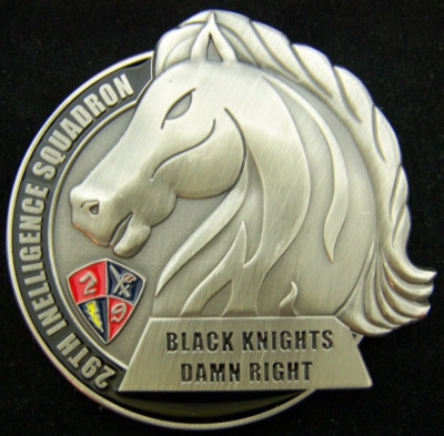 29th Intelligence Squadron Commander Black Knights USAF Challenge Coin ...