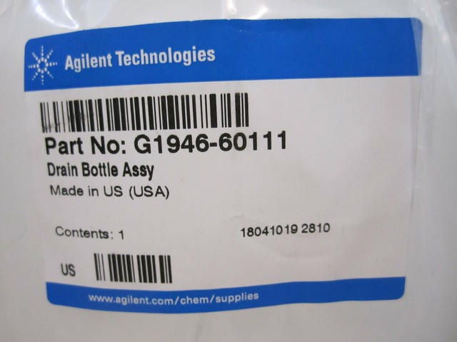 Agilent G1946-60111 Drain and Waste Bottle Assembly for sale online | eBay
