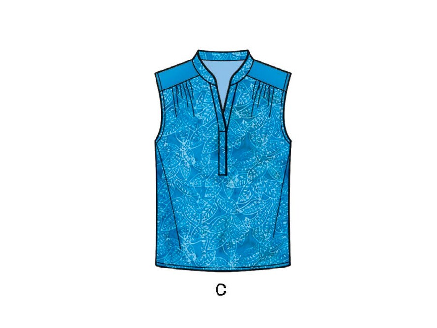 NEW LOOK SEWING PATTERN 6374 MISSES 10-22 TOP TUNIC W/ YOKE, BAND ...