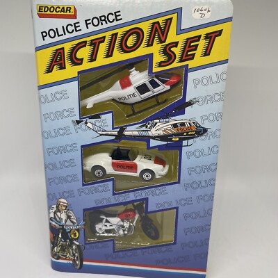Edocar Action Set Police Force (Politie) in White in Box Rare Vintage ...