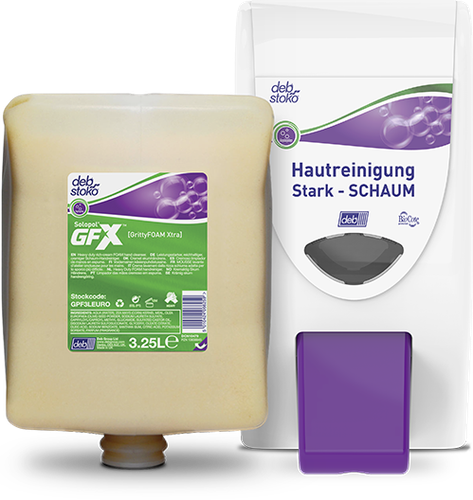 DEB SC Johnson Solopol GFX Gritty Foam Power Schaum Handreiniger und ...