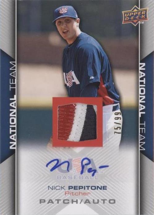 2009 Upper Deck USA Baseball Box Set - Nick Pepitone #USA-66 Patch ...