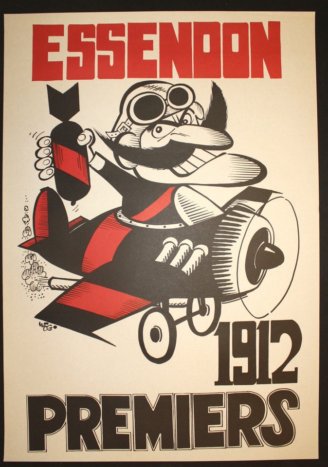 1897 - 2000 Essendon Premiers Weg posters X 16 Premiership Bombers ...
